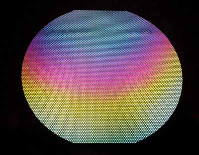 Dot Pattern 2 on Black Dichroic COE 96 – Hot Glass Color & Supply